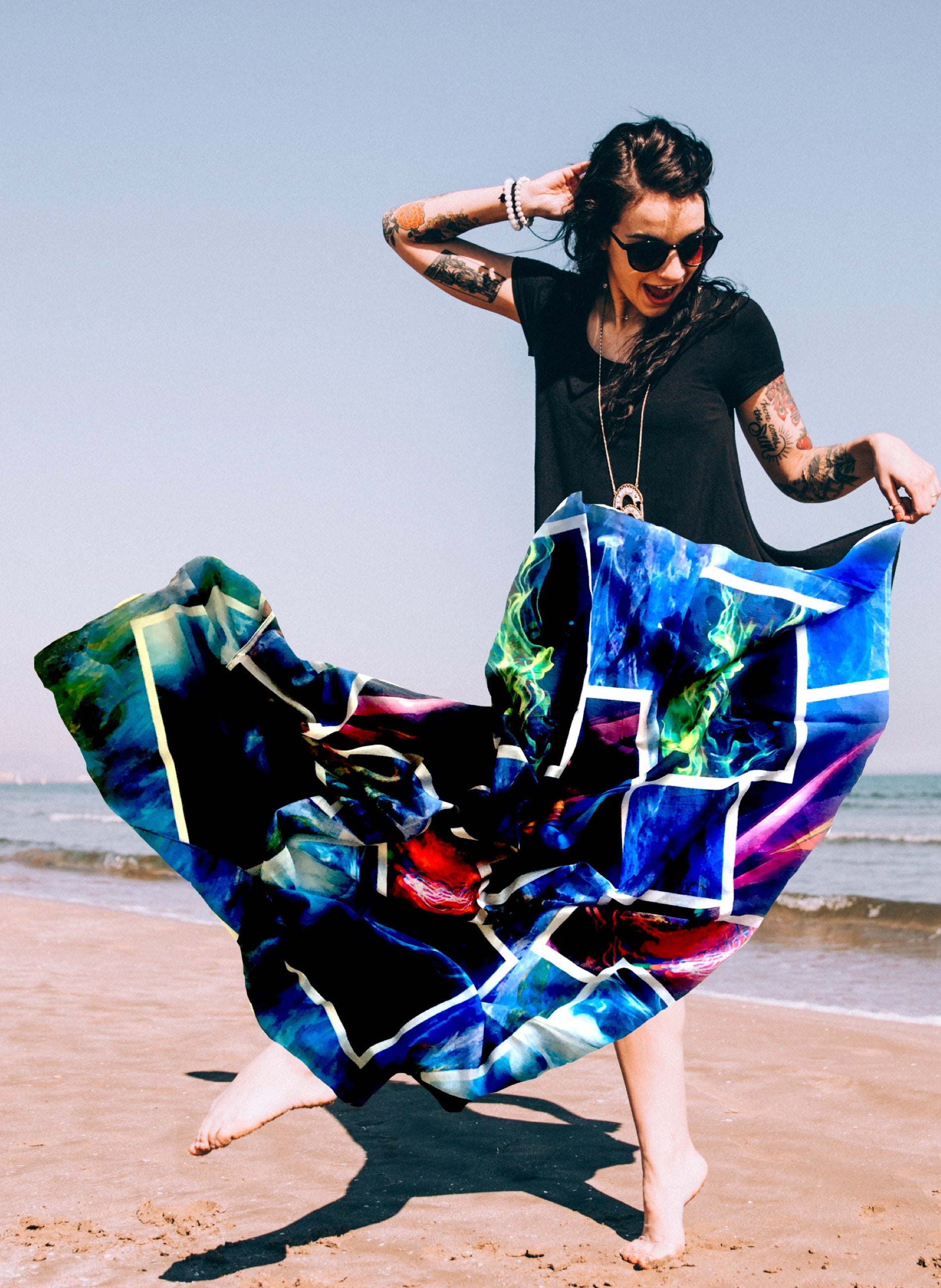 AQUA Silk Scarf – Sainoah