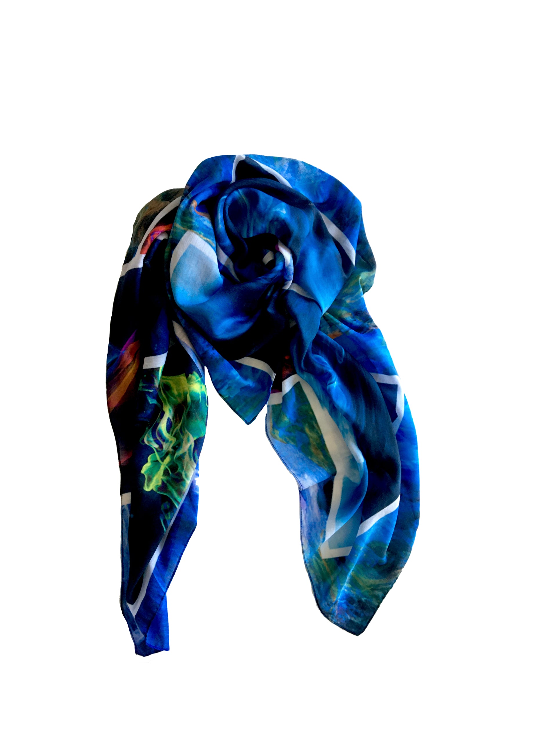 AQUA Silk Scarf – Sainoah