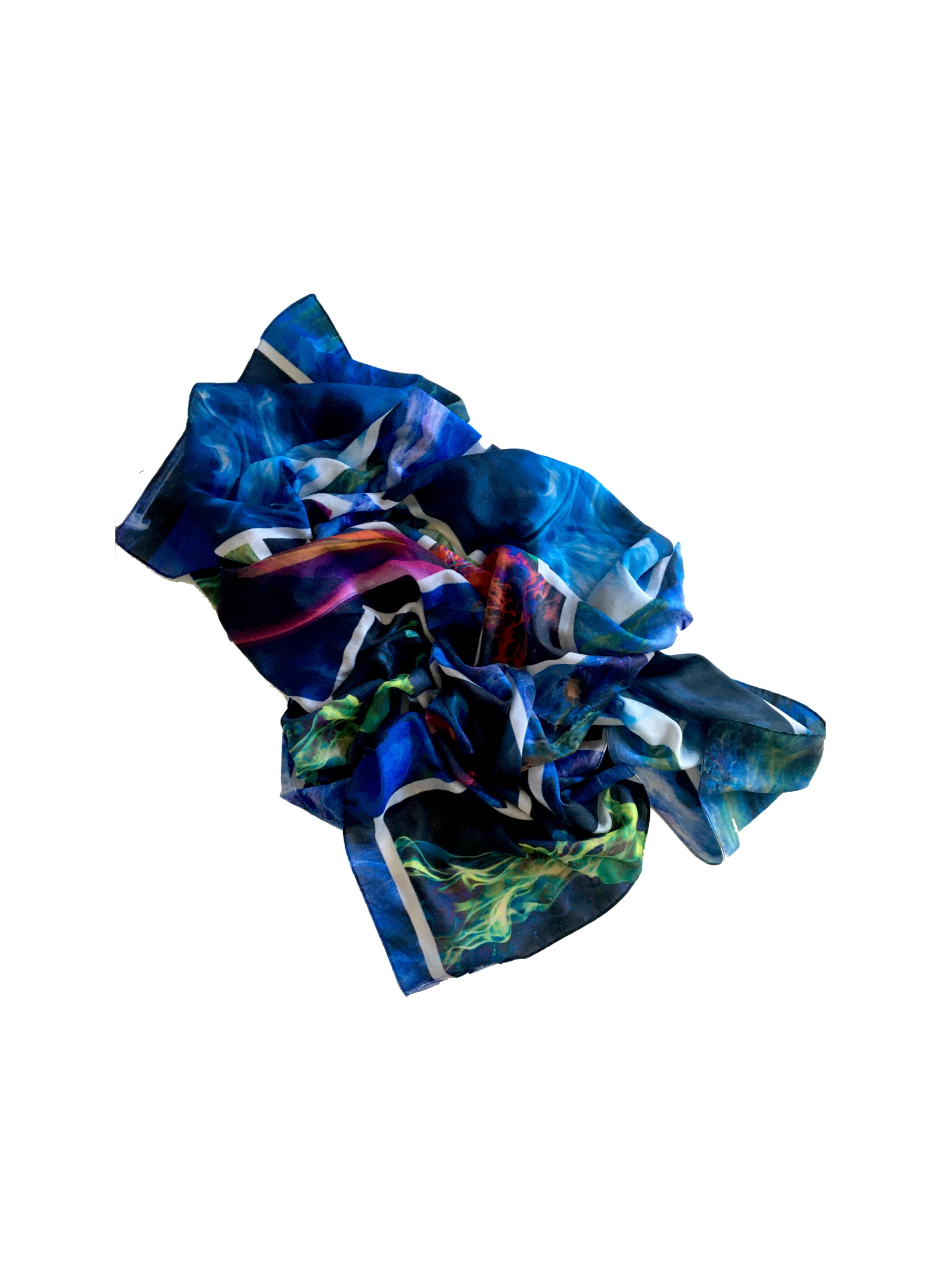 AQUA Silk Scarf – Sainoah